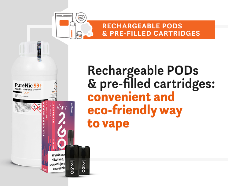 Vape Cartridges: Rechargeable PODs & pre-filled cartridges